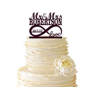 Glitter Infinity Symbol W/ Love Mr and Mrs Personalized - Etsy