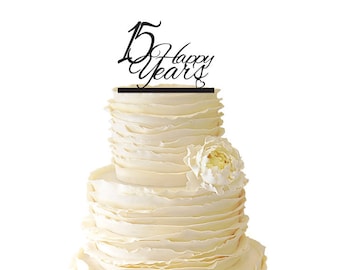 15 Cake Topper | Etsy
