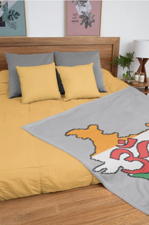 India Map With OM Crochet Pattern 190x195 Half Double - Etsy