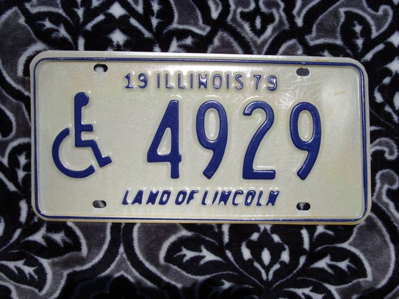 1979 Illinois Vintage Handicap License Plate 4929 Etsy 1979-illinois-vintage-handicap-license-plate-4929-etsy