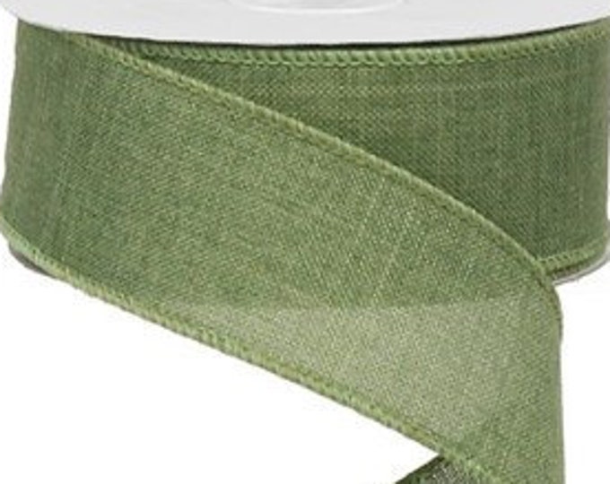 Clover Green Royal Burlap Wired Ribbon 1.5 X 10 Yards, Wreath Ribbon ...