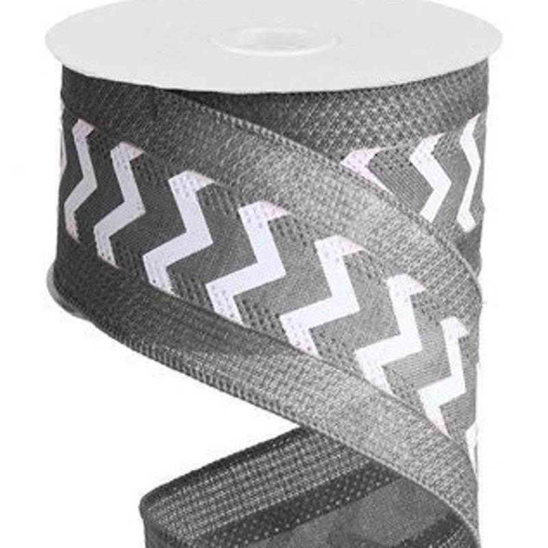 Gray Chevron Ribbon - Etsy