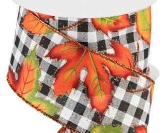 Autumn Leaves Ribbon | Etsy