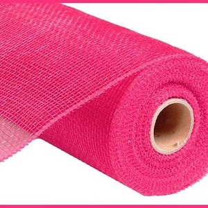 Hot Pink Deco Mesh, Wreath Supplies, Mesh for Wreaths, 10.25 Inch X 10 ...
