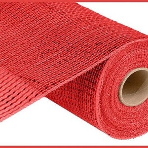 Red Deluxe Wide Foil Deco Mesh 10 Inch, Red Foil Deco Mesh, Mesh for ...
