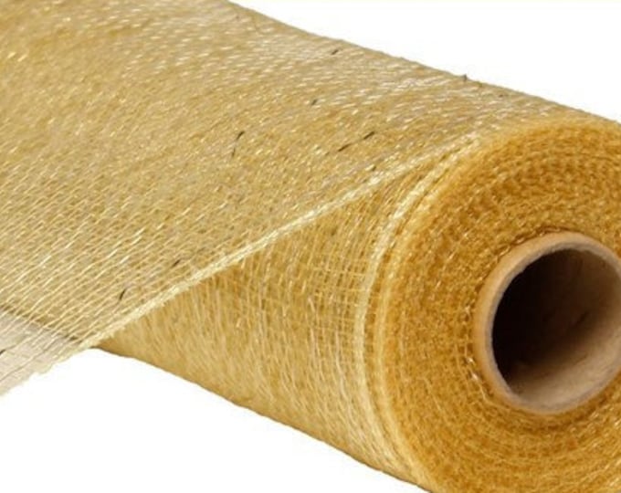Metallic Champagne Gold Foil Deco Poly Mesh 10 Inch, Champagne Deco ...