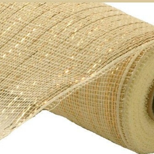 Metallic Champagne Gold Foil Deco Poly Mesh 10 Inch Champagne - Etsy
