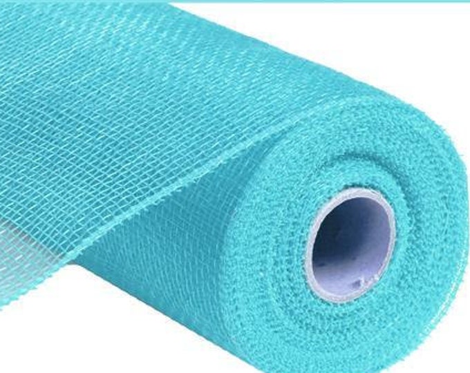 Turquoise Blue Deco Mesh 10 Inch Turquoise Deco Mesh Deco | Etsy