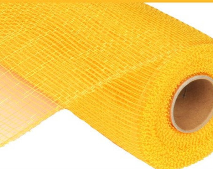 Yellow Gold Two Tone Deco Mesh 10 Inch, Yellow Deco Mesh, Deco Mesh for ...
