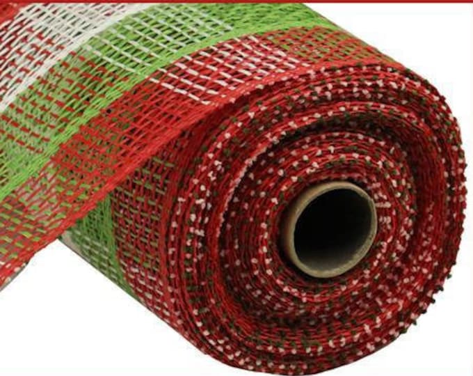 Check Poly Burlap Mesh 10 Inch Red /lime /white, Poly Burlap Mesh, Poly ...