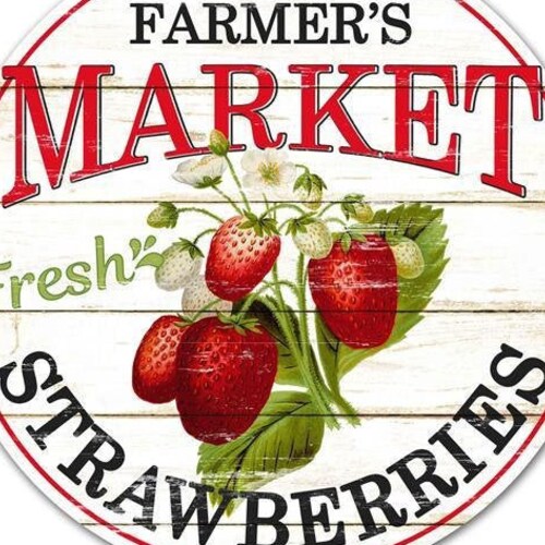 12 Inch Sign Metal Farmer's Market Fresh Watermelons - Etsy