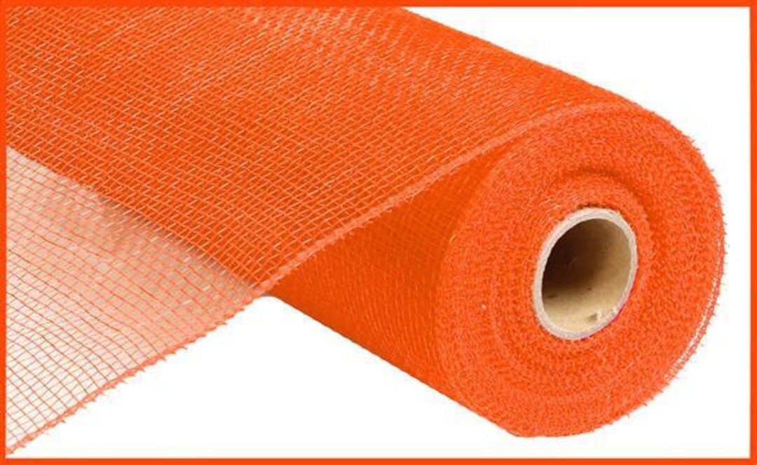 Orange Deco Mesh 10 Inch, Orange Deco Mesh, Deco Mesh for Wreath, 10" X ...