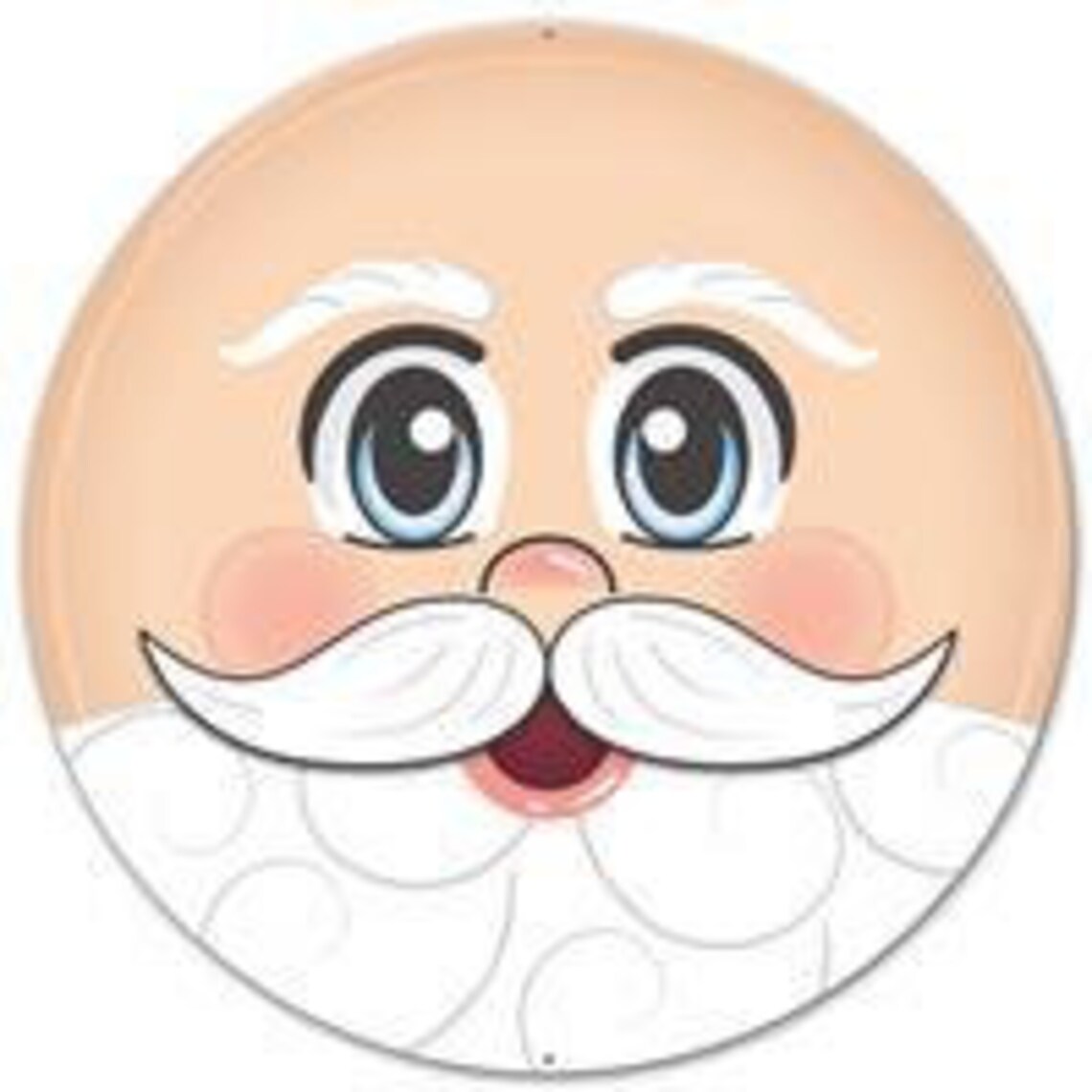 12 Inch Santa Face Metal Wreath Sign Santa Christmas Sign - Etsy