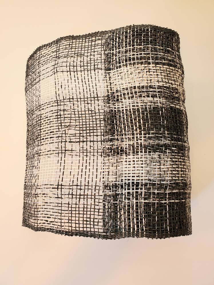 Check Poly Burlap Mesh Black/white 10 Inch Black and White - Etsy