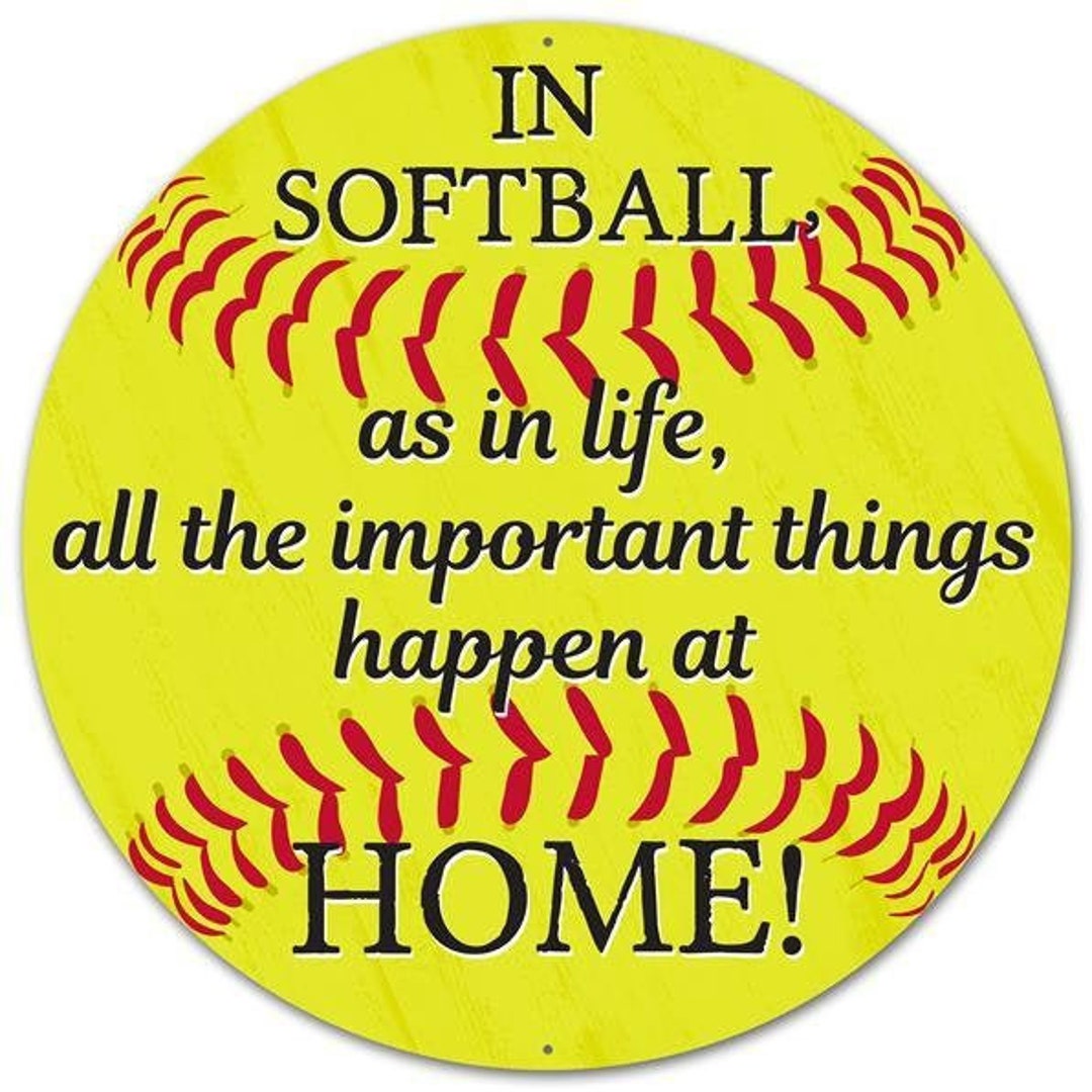 Softball Sign, Metal Softball Sign, Softball Sign for Wreath, Softball ...