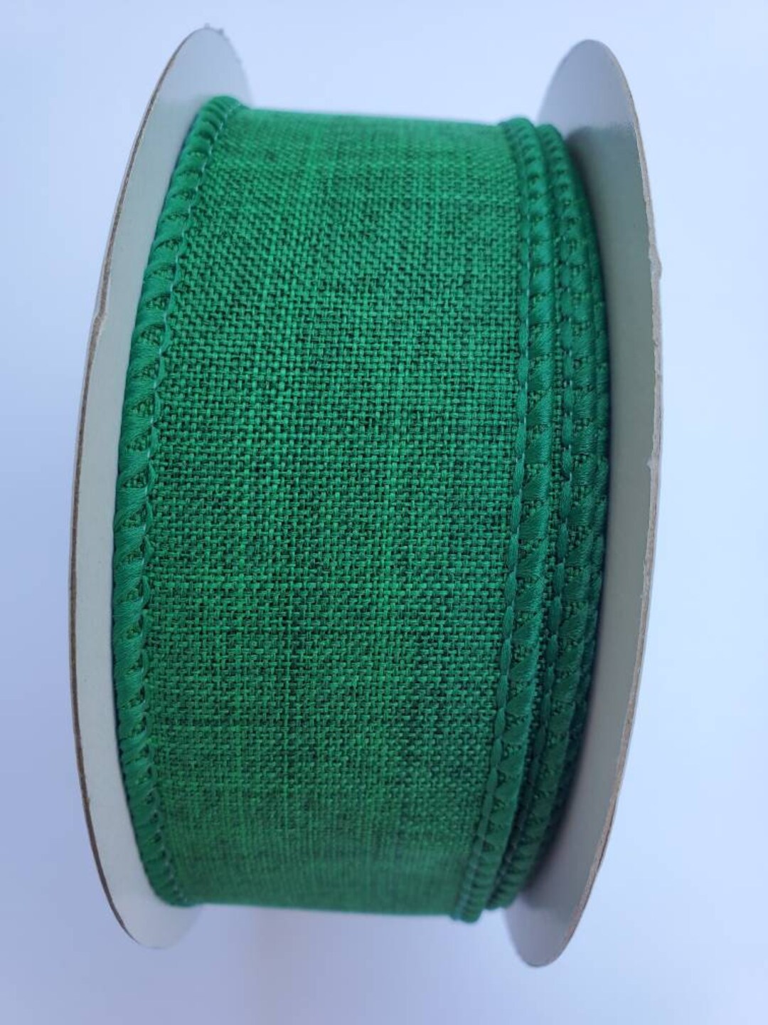 Emerald Green Royal Burlap Wired Ribbon 1.5" X 10 Yards, Wreath Ribbon ...