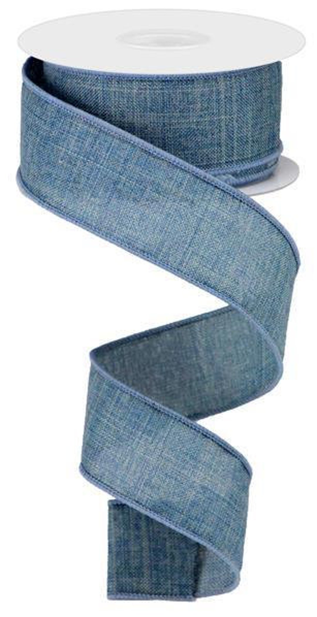 Faded Denim Royal Burlap Wired Ribbon, 1.5" X 10 Yard Ribbon, Ribbon ...