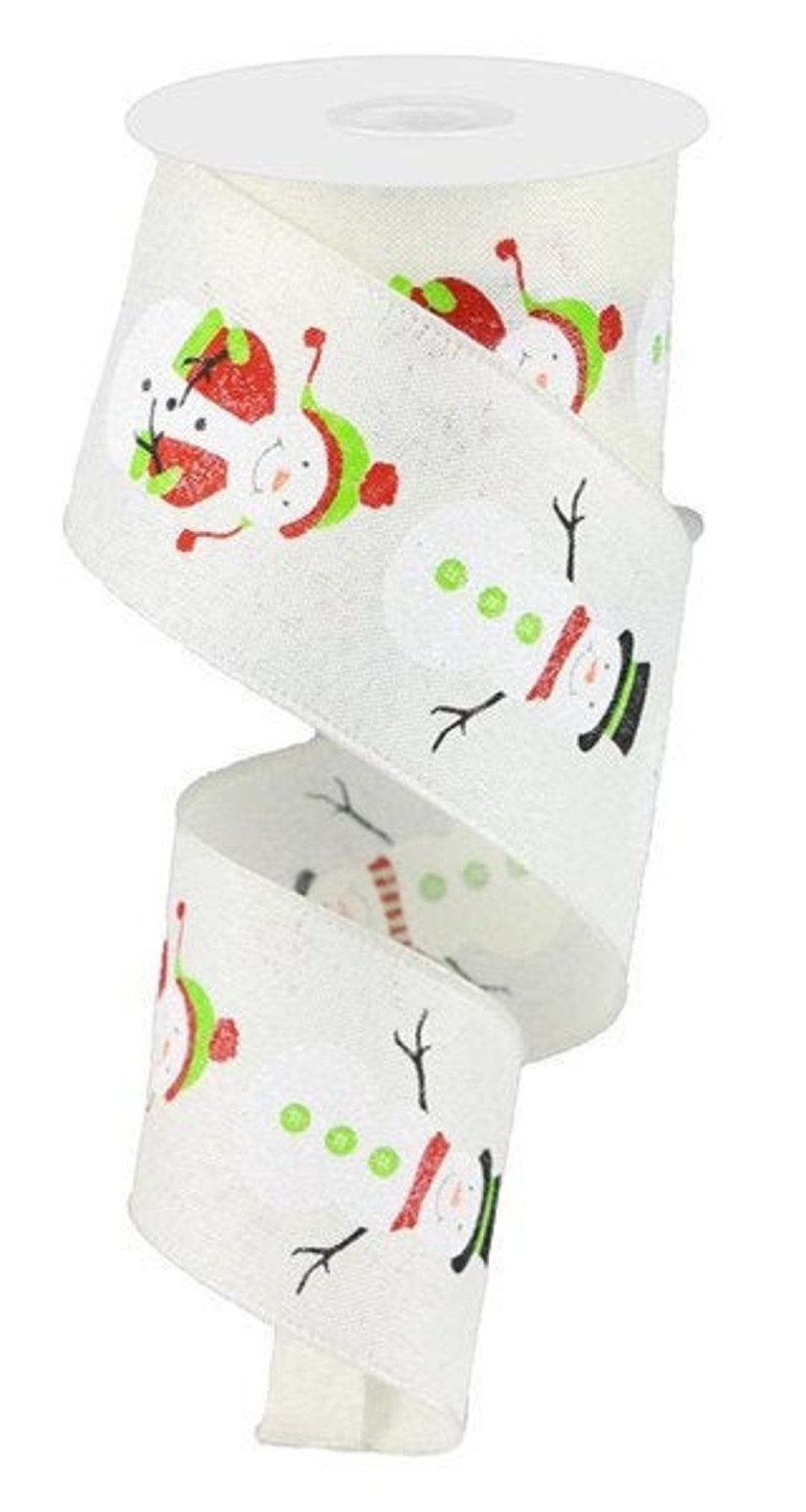 Snowmen Royal Wired Ribbon, Christmas Wired Ribbon, 2.5 X 10 Yard ...