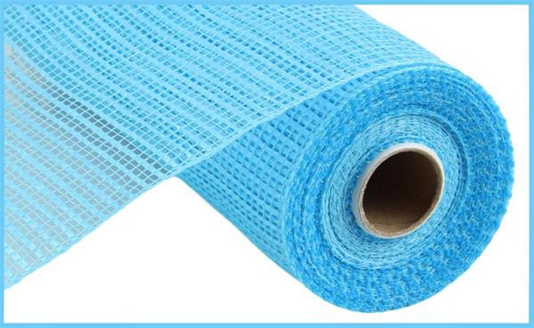 Turquoise Horizontal Wide Stripe Mesh 10 Inch, Wreath Mesh, Deco Mesh ...