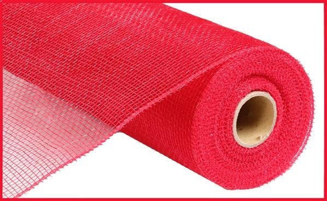 Red Deco Mesh 10 Inch, Red Deco Mesh, Deco Mesh for Wreaths, 10 Inch X ...