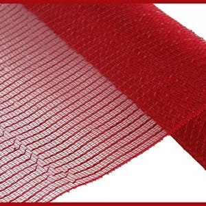 Red Wide Foil Deco Mesh 10 Inch, Red Deco Mesh, Wreath Supplies, Mesh ...