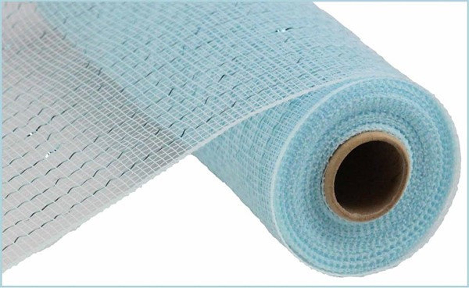 Metallic Mesh Light Blue With Light Blue Foil, Deco Mesh, Light Blue ...