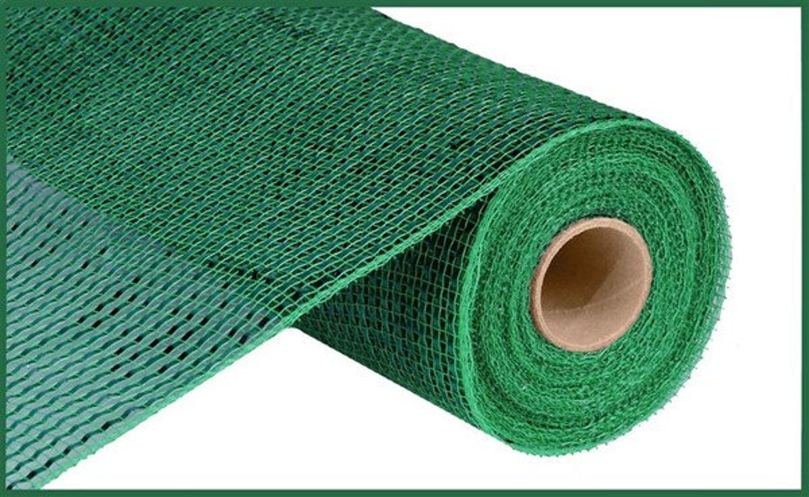 Emerald Green Deluxe Wide Foil Deco Mesh 10 Inches Wide X !0 Yards Long ...