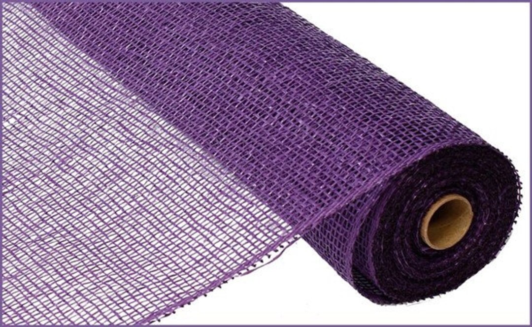 21 Inch Purple Poly Burlap Mesh, Poly Burlap Mesh, Poly Burlap Wreath ...