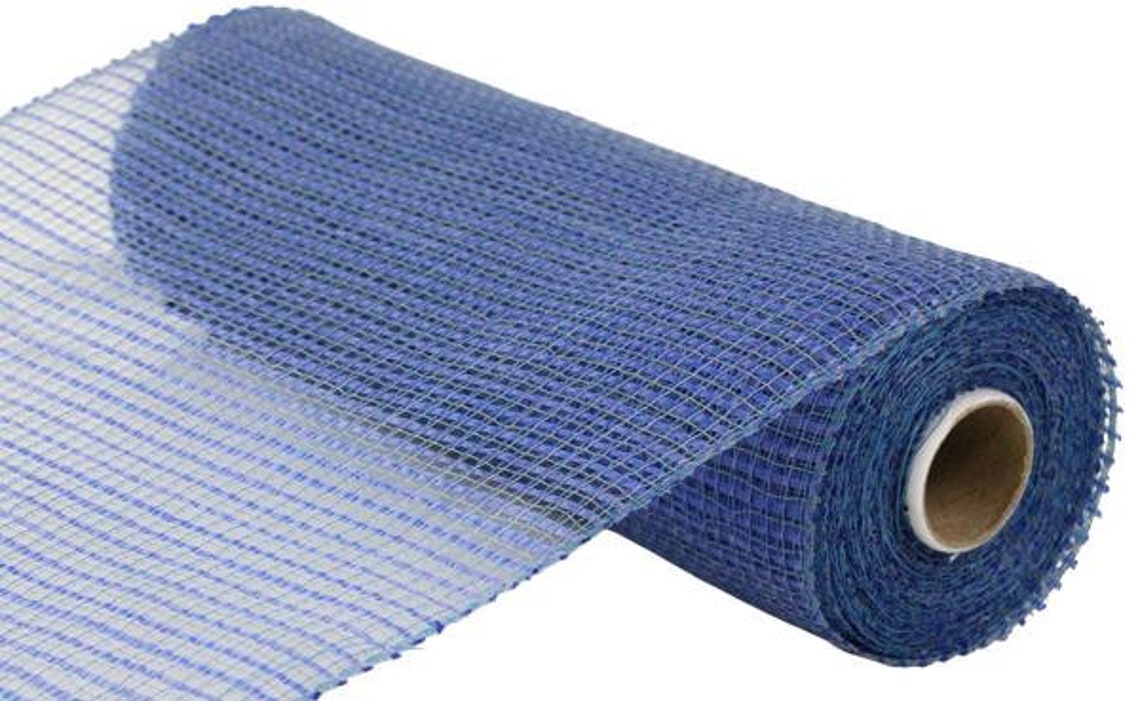 Country Blue Horizontal Wide Stripe Mesh 10 Inch, Wreath Mesh, Deco ...