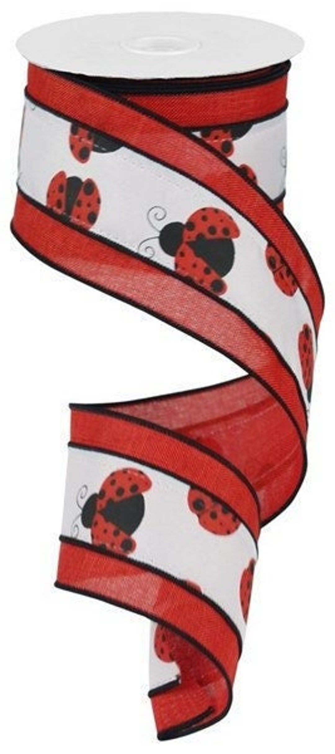 Ladybug With Royal Wired Ribbon, Ladybugs, 2.5" X 10 Yards Ribbon ...