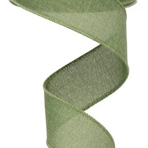 Clover Green Royal Burlap Wired Ribbon 1.5 X 10 Yards, Wreath Ribbon ...