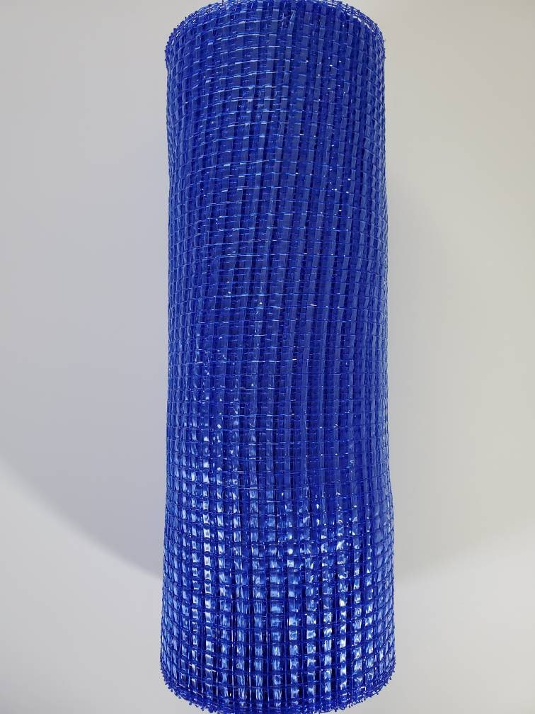 Royal Blue Horizontal Wide Stripe Mesh 10 Inch X 10 Yards, Wreath Mesh ...