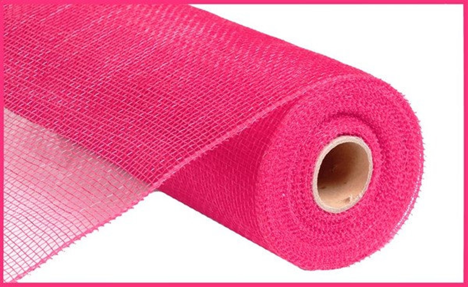 Hot Pink Deco Mesh, Wreath Supplies, Mesh for Wreaths, 10.25 Inch X 10 ...