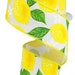 Lemons on Royal Wired Ribbon, Lemons, 2.5 X 10 Yards Ribbon, Wreath ...