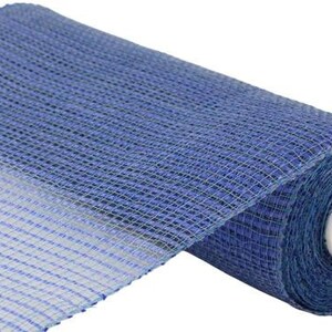 Country Blue Horizontal Wide Stripe Mesh 10 Inch X 10 Yards, Wreath ...