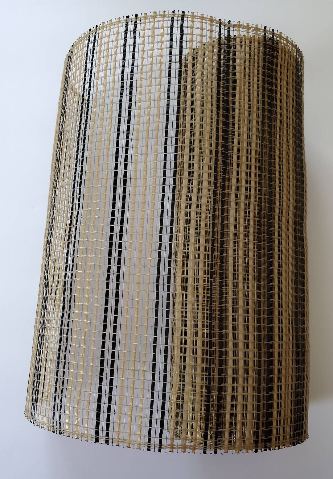Natural/black Horizontal Wide Stripe Mesh 10 Inch, Wreath Mesh, Deco ...