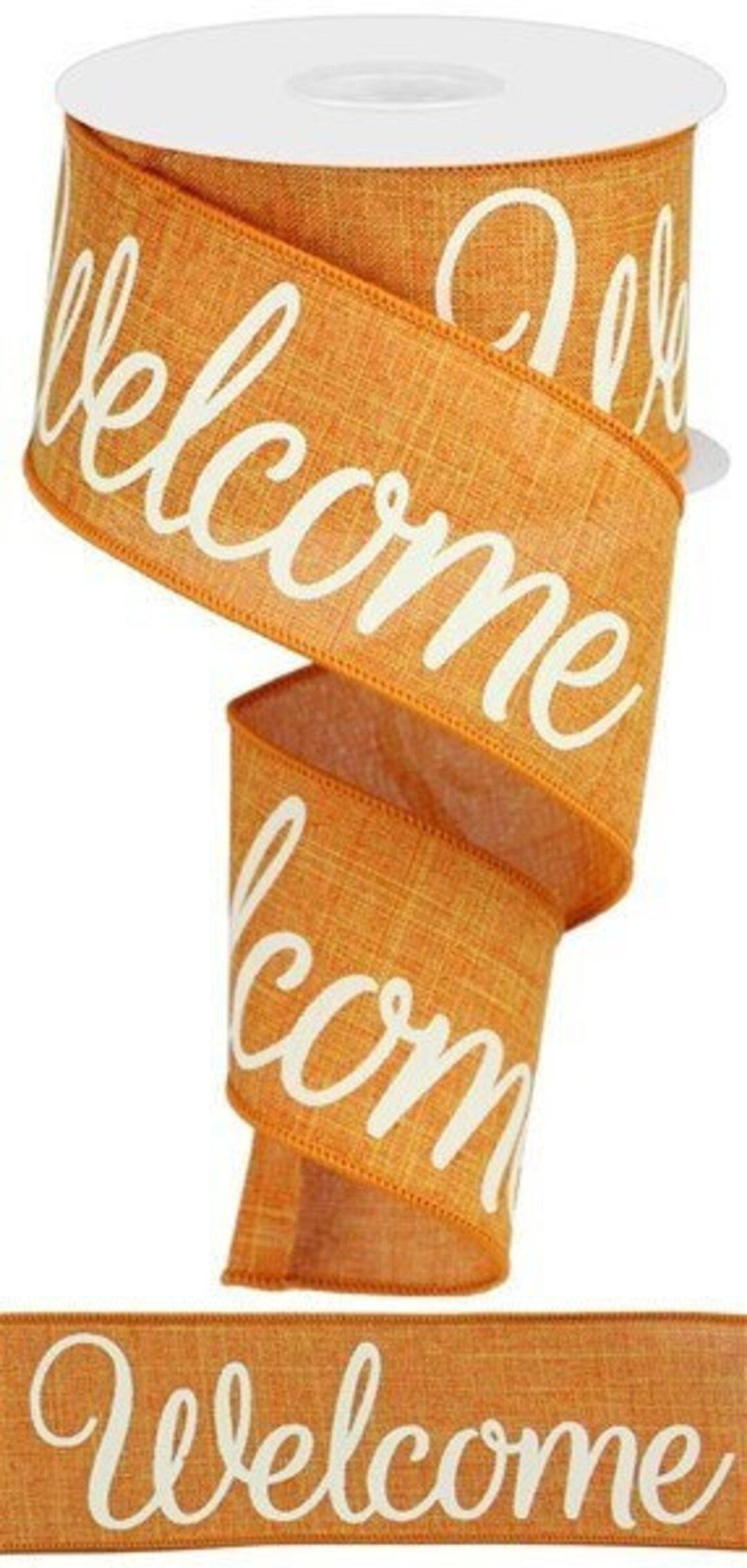Welcome Talisman/cream Royal Wired Ribbon 2.5" X 10 Yards, Wreath ...
