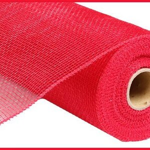 Red Deco Mesh 10 Inch, Red Deco Mesh, Deco Mesh for Wreaths, 10 Inch X ...