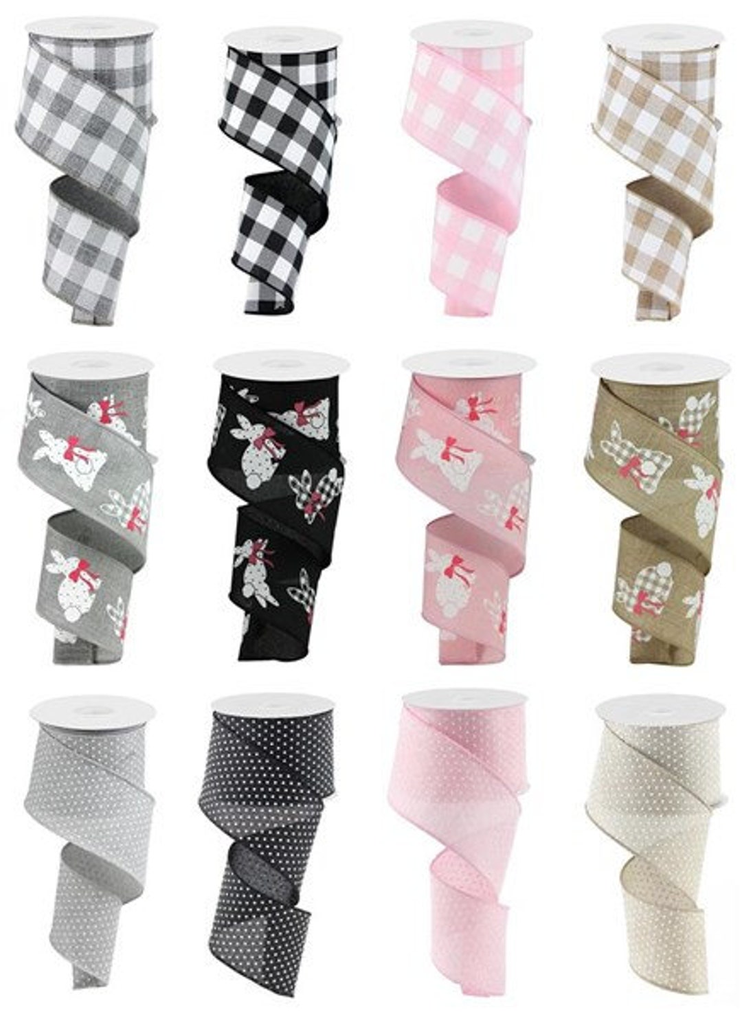 Easter Wired Ribbon Assortment 12 Rolls 2.5 X 10 Yards Ribbon, Easter ...