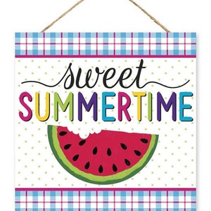 Sweet Summertime Watermelon Sign, Watermelon Sign for Wreath ...