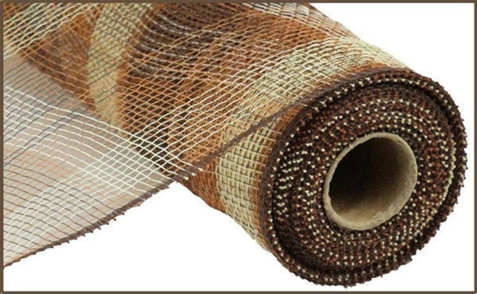 Plaid Deco Mesh Chocolate/brown/ivory 10 Inch, Deco Mesh for Wreath, 10 ...