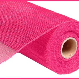 Hot Pink Deco Mesh, Wreath Supplies, Mesh for Wreaths, 10.25 Inch X 10 ...
