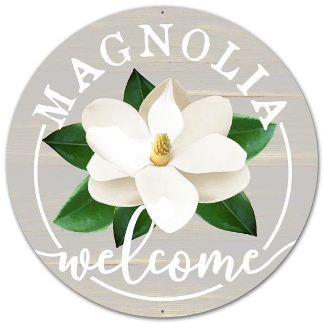 Welcome Magnolia Sign Metal, 12 Inch Sign Metal ,farmhouse Decor ...