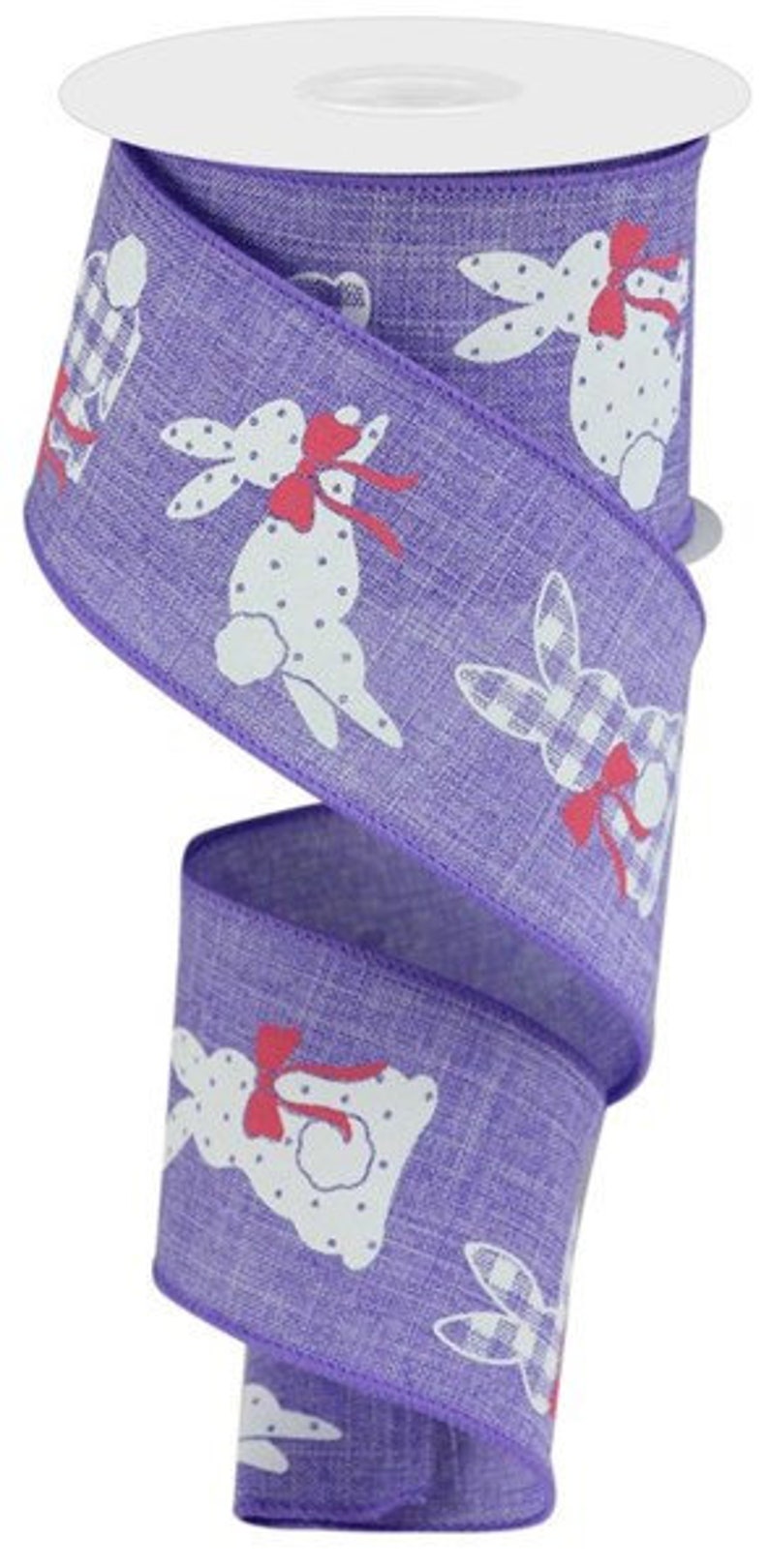 Bunny's on Lavender/pink Royal Wired Ribbon Easter - Etsy