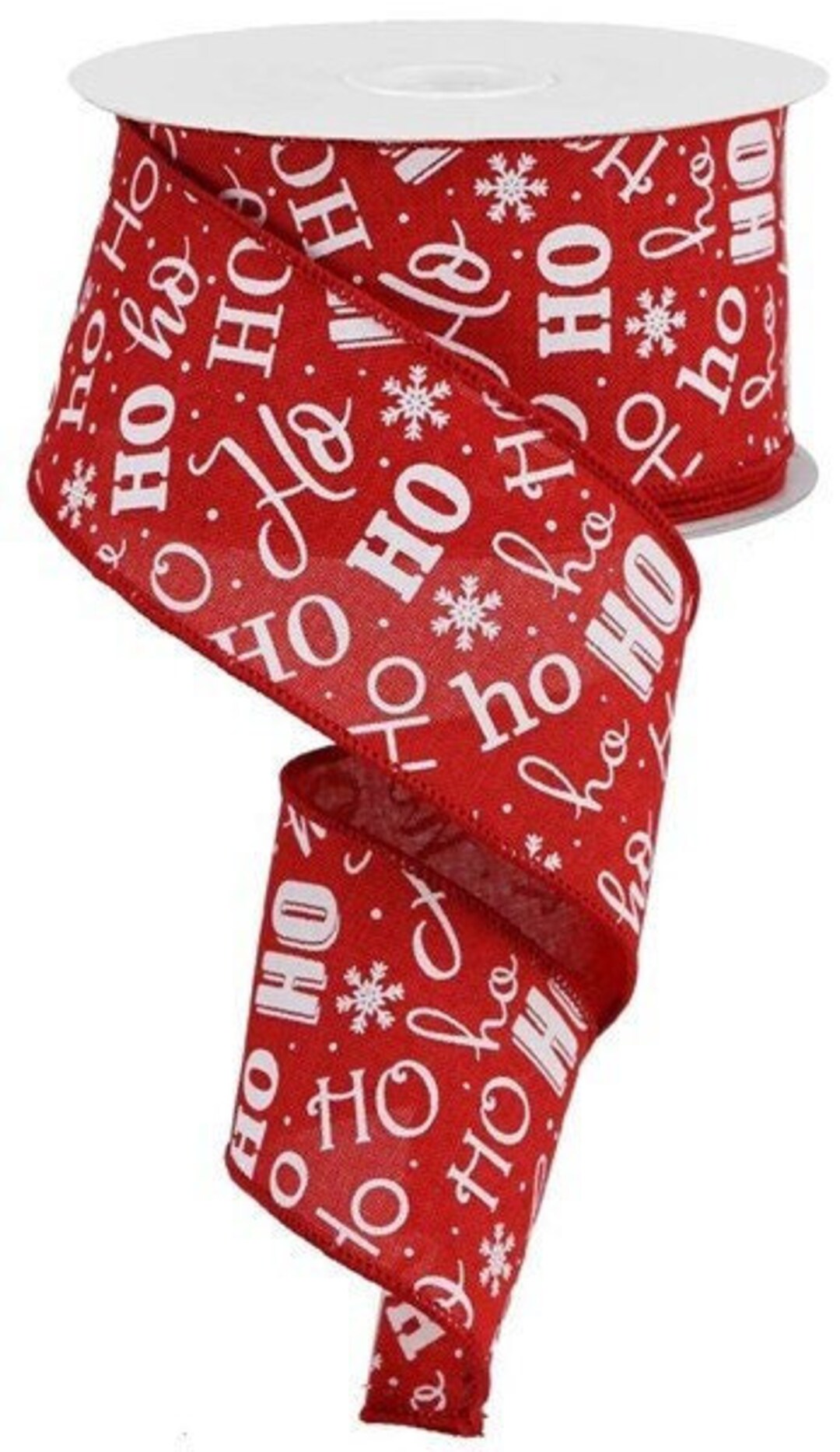 Hohoho Red/white Royal Wired Ribbon, 2.5 X 10 Yard Ribbon, Ribbon for ...
