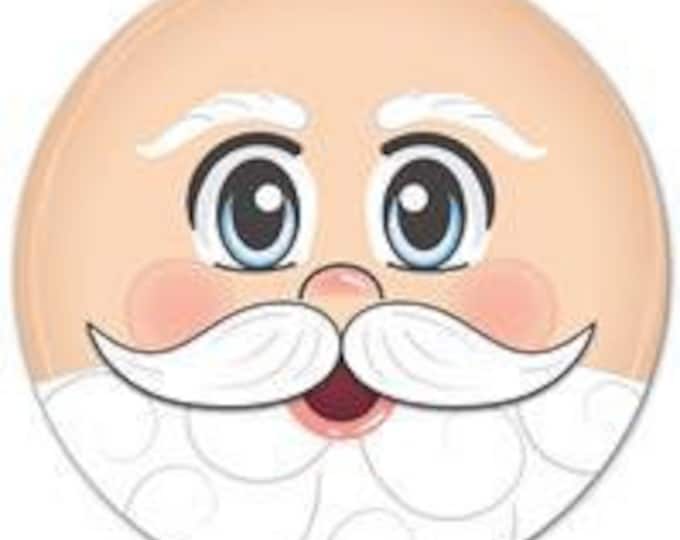 12 Inch Santa Face Metal Wreath Sign, Santa Christmas Sign, Christmas ...