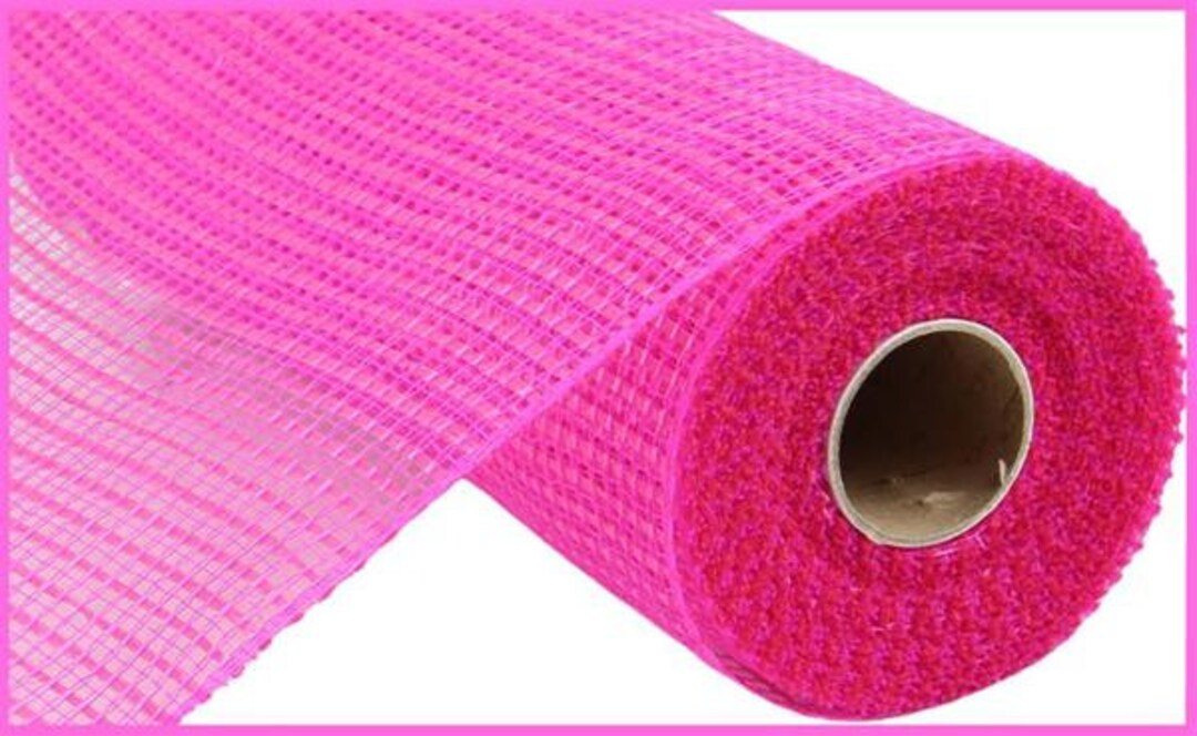 Hot Pink Horizontal Wide Stripe Mesh 10" Wide X 10 Yards Long, Hot Pink ...