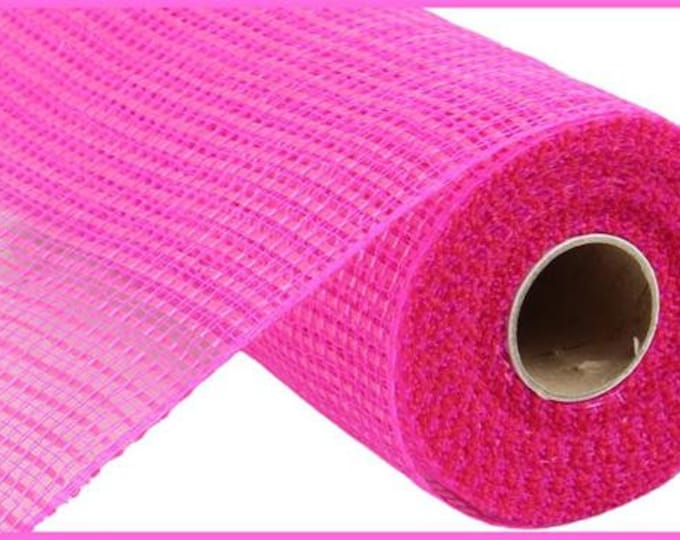Hot Pink Horizontal Wide Stripe Mesh 10" Wide X 10 Yards Long, Hot Pink ...