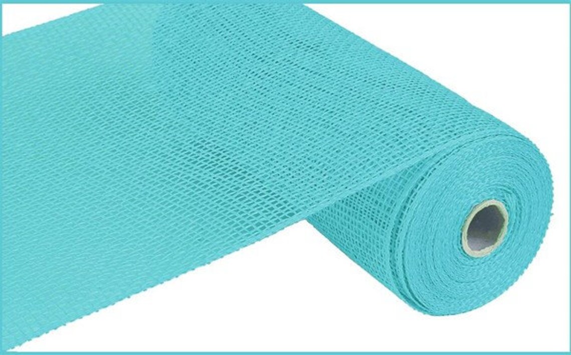 Turquoise Poly Burlap Mesh 10 Inch Poly Burlap Mesh Poly - Etsy