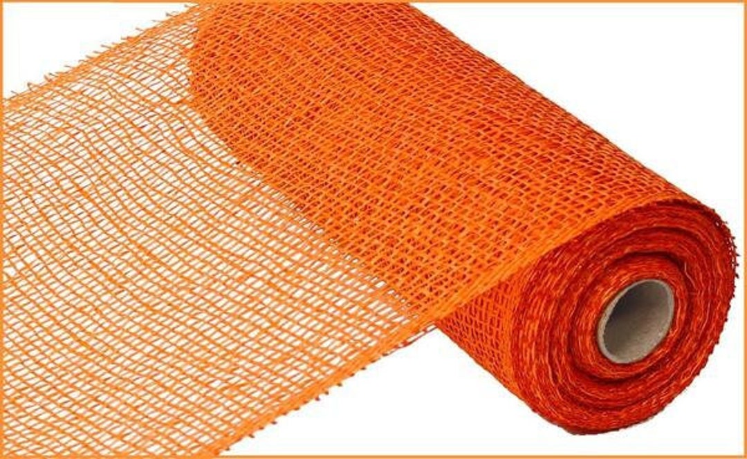 Orange Poly Burlap Mesh 10 Inch, Pumpkin Wreath Mesh, Poly Burlap Mesh ...